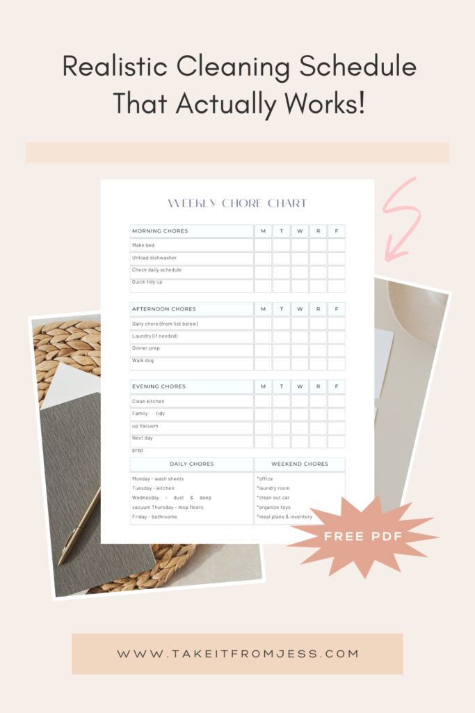 A Realistic Cleaning Schedule That Actually Works - Take It From Jess