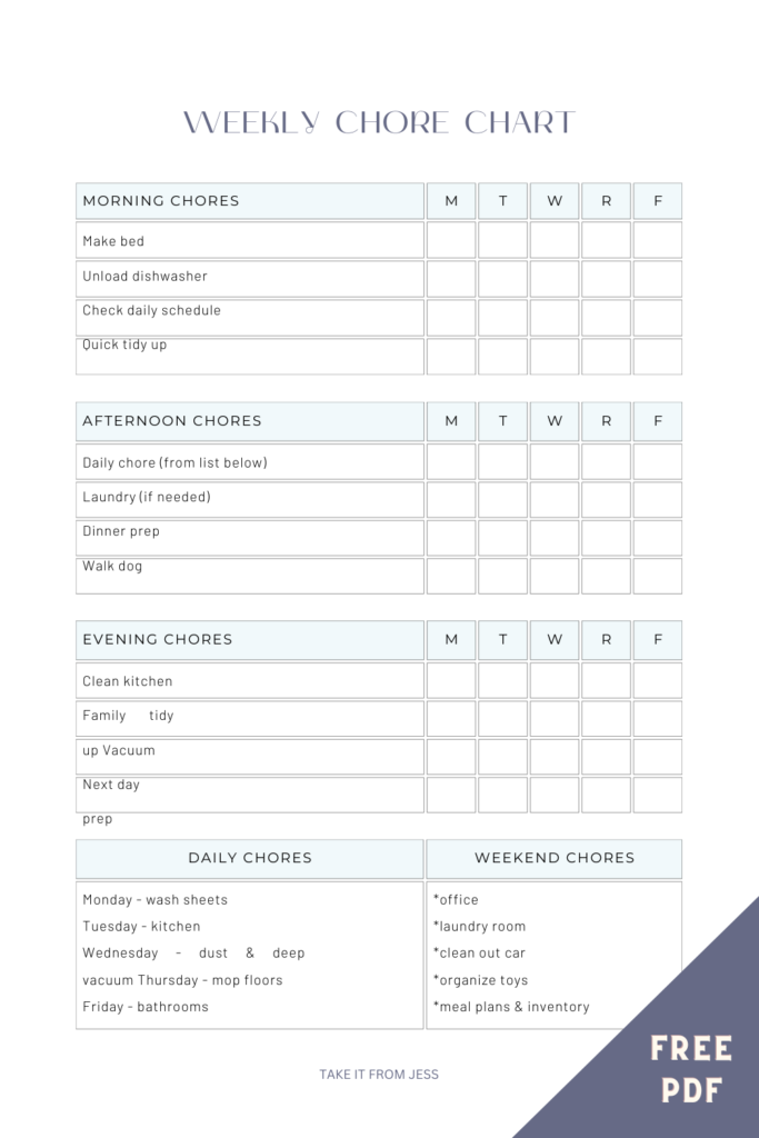 A Realistic Cleaning Schedule That Actually Works - Take It From Jess