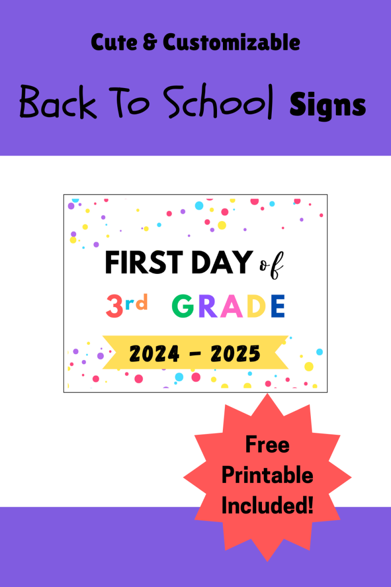 First Day Of School Signs For Kids - Free Printable - Take It From Jess